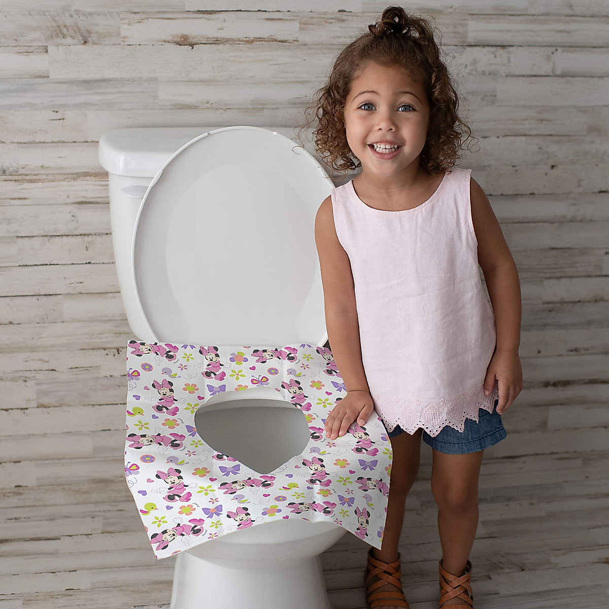 Neat Solutions Disney Minnie Mouse Potty Topper Disposable Toilet Seat Covers, 10-Count, 10 Count