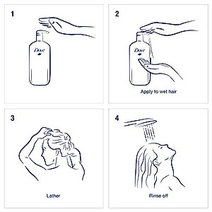 Dove Shampoo for Fine Hair Oxygen Moisture weightless hair care system for 95% more volume in flat hair 12 oz