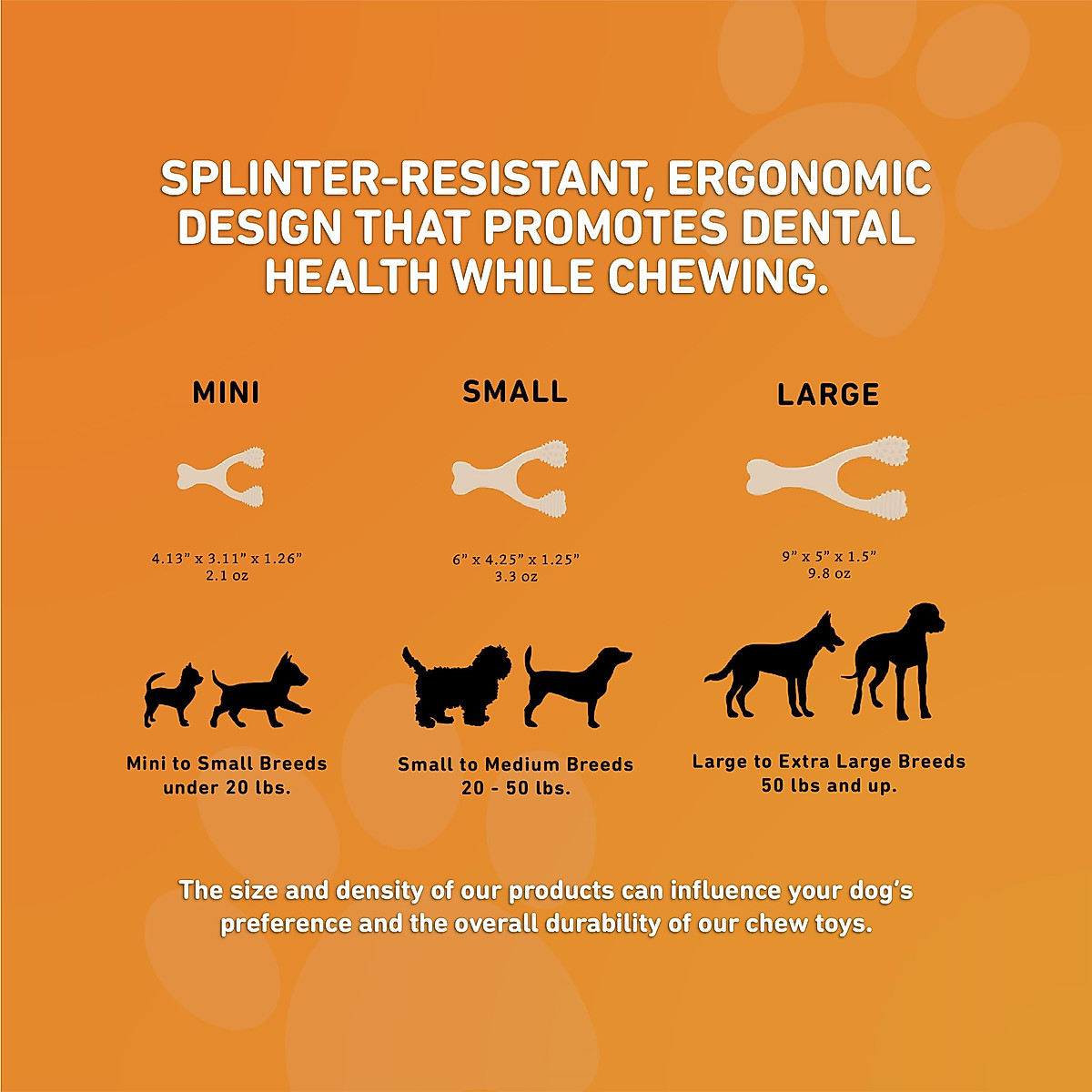 BetterBone - All-Natural, Nylon-Free Dog Chew Toys - Hard Density - Ideal for Strong to Aggressive Chewers - Non-Toxic, Promotes Dental Health, Splinter-Resistant, Sustainably Made