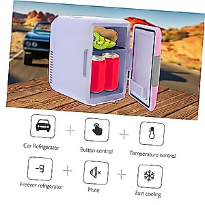 Didiseaon car refrigerator mini refrigerador freezer mini cosmetics fridge picnic beverage cooler small plug in fridge small fridge Dual-Use Fridge Car Accessories Mini Refrigerator heater