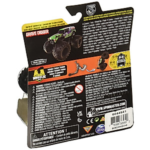 Monster Jam 2021 Spin Master 1:64 Diecast Monster Truck with Wheelie Bar: Spectre Grave Digger