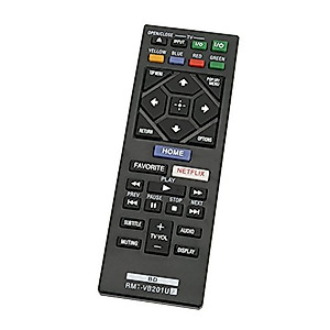 RMT-VB201U Replace Remote Control fit for Sony Blu-Ray BD Disc DVD Player BDP-BX370 BDP-S1700 BDP-S3700 UBP-X700 BDPBX370 BDPS1700 BDPS3700 UBPX700