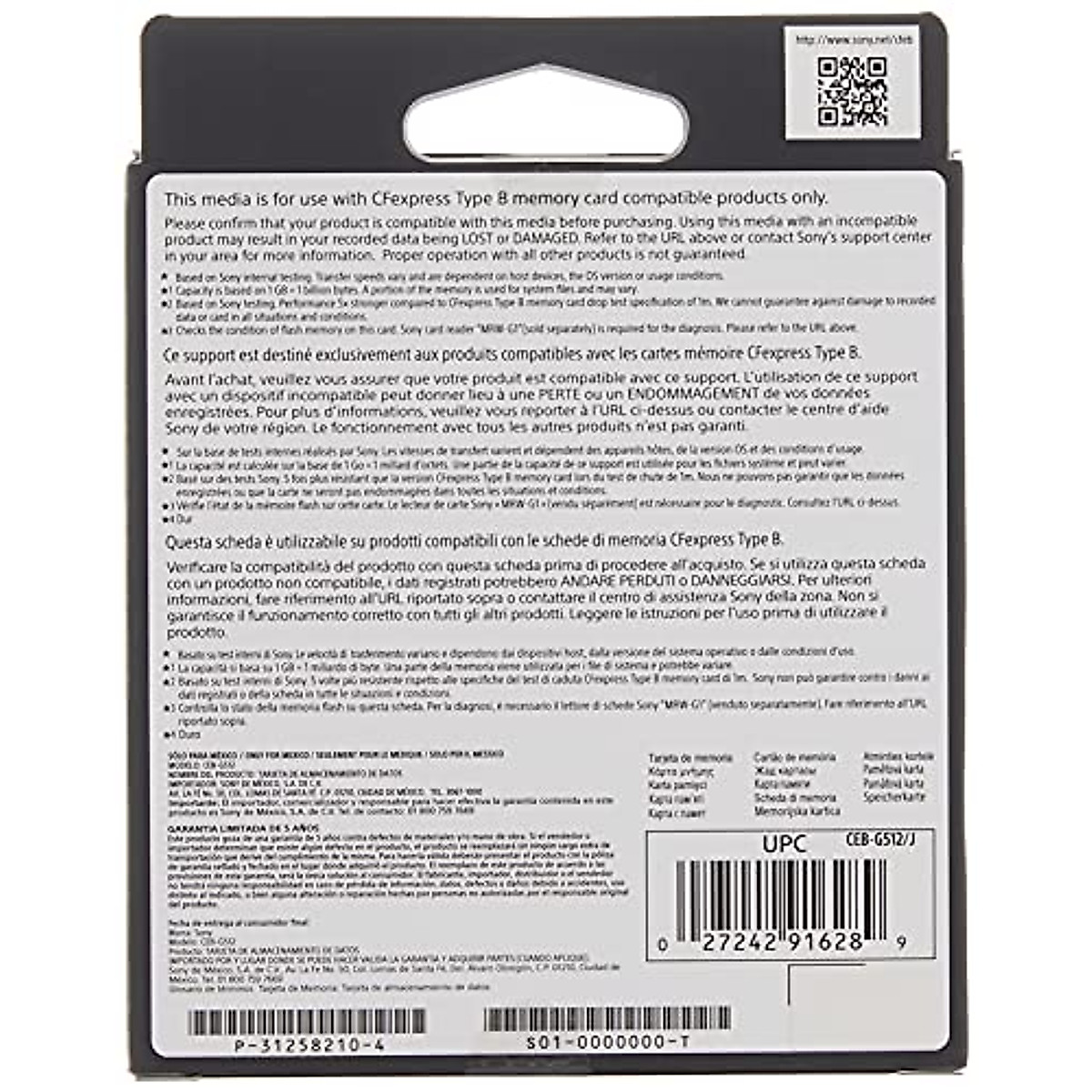 SONY Cfexpress Tough Memory Card