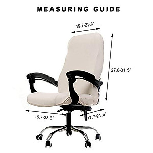 WOMACO Printed Office Chair Covers, Stretch Computer Universal Boss Modern Simplism Style High Back Chair Slipcover - Peony, Large