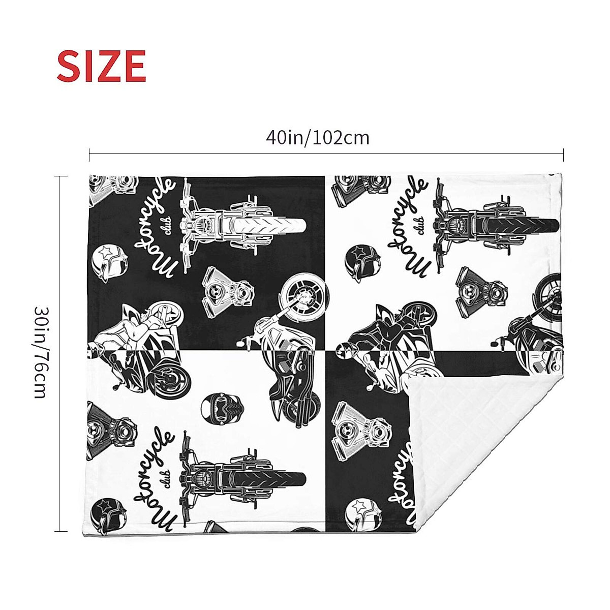 DYPOHJLRBJ Motorcycle Equipment Super Soft Toddler Newborn 30 x 40 inch Baby Blankets for Boys and Girls, Plush Swaddling Blanket for Stroller, Crib and Nursery