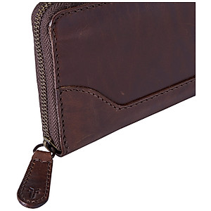 Frye Women's Melissa Zip Wallet, Dark Brown, One Size