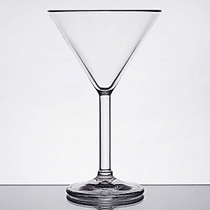 G.E.T. SW-1407-1-SAN-CL-EC Heavy-Duty Shatteproof Plastic Martini Glasses, 10 Ounce, Clear (Set of 4)