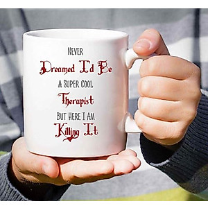 Inspiring Killing It Gifts for Therapists, an Ideal Birthday Present for a Sister - Grey Multicolor Unisex Sweat 11 Oz White Ceramic Coffee Mug