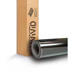 VViViD Standard Gloss Chrome Black Vinyl Wrap Adhesive Film Roll (1.5ft x 5ft)