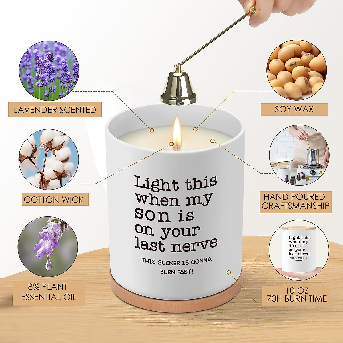 Christmas Daughter in Law Gifts, 10oz Birthday Gifts for Daughter in Law, Funny Wedding Gift Ideas for Daughter in Law Gifts, Unique Daughter in Law Gifts from Mother in Law, Lavender Scented Candle