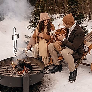 Fire Poker and Tong Set, Fire Pit Tools for Outside