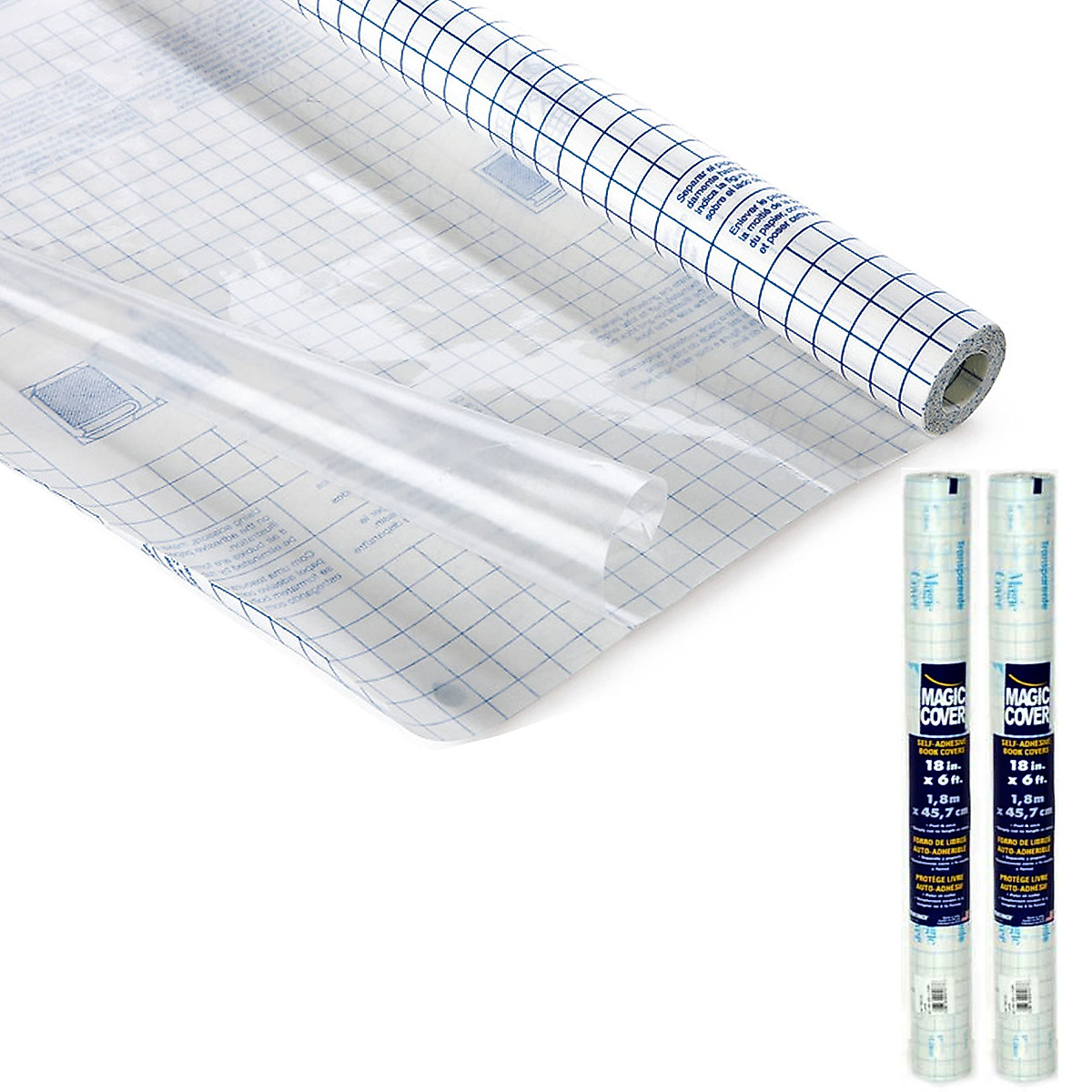 2 Rolls Transparent Covering Self Adhesive Clear Peel Stick Film Cover 18" x6ft 2 Rolls Transparent Covering Self Adhesive Clear Peel Stick Film Cover Shelf Drawer Liner 18" x6ft Each Contact :Paper