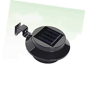 Uonlytech Outdoor Lantern 3 White Yard Gutter Lights Outdoor Post Fence Roof Lamp Warm Light Environmental Black Solar LED Wall/Cap Step Garden for Powered Led Outdoor Lights