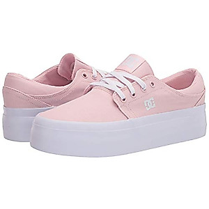 DC womens Trase Platform Skate Shoe, Light Pink, 6.5 US