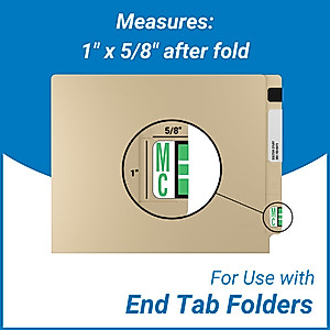 Doctor Stuff - File Folder Labels, Alphabet Letter Mc, File Doctor - FDAV Series Compatible Alpha Stickers, Fluorescent Green, 1" x 1-1/4", 500/Roll