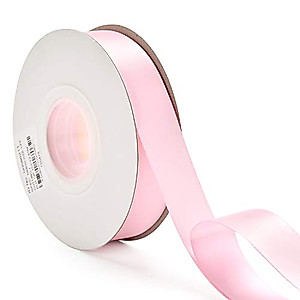 YAMA Double Face Satin Ribbon - 7/8" 25 Yards for Gift Wrapping Ribbons Roll, Pink