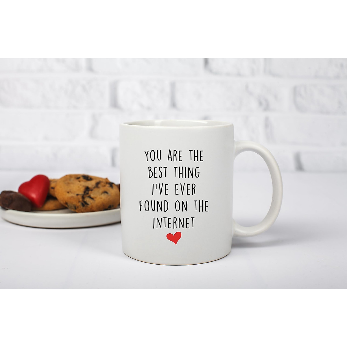 You're The Best Thing I've Ever Found On The Internet - Funny Anniversary Birthday Gifts for Husband Boyfriend - Romantic Long Distance Relationship Gifts For Him Her- 11 oz Coffee Mug Tea Cup White