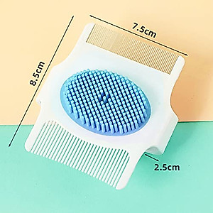Cradle Cap Brush and Comb, Cradle Cap Brush Safe Baby's Scalp Brush with Soft Rubber Bristles, Help Gently Massage Care Scalp