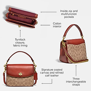 COACH Coated Canvas Signature Cassie Crossbody 19, Tan Rust, One Size