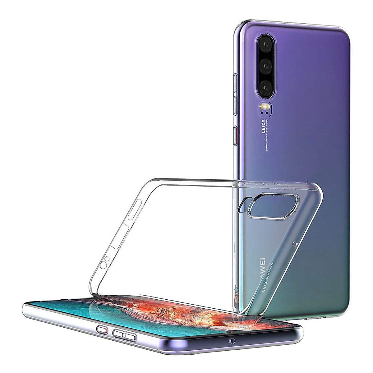 MaiJin Case for Huawei P30 (6.1 inch) Soft TPU Rubber Gel Bumper Transparent Back Cover