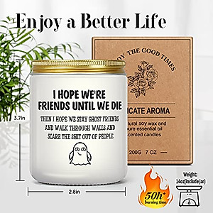 Gifts for Women Men, Unique Friendship Gift for Best Friend BFF Bestie, Funny Personalized Birthday Anniversary Christmas Present for Coworker Sister Classmate Female, Lavender Candle for Her Him
