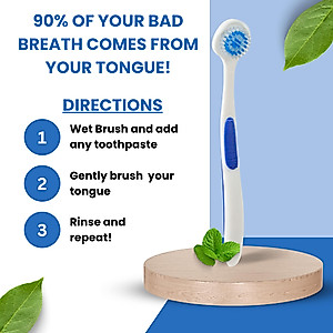 Tongue Cleaner, Tongue Brush, Tongue Scraper for Fresh Breath, Tongue Scraper for Adults | Tongue Scraper for Kid, Tongue Scrapers for Bad Breath Treatment (1 Pack (Brush))