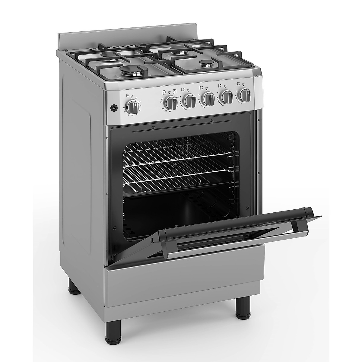 PremiumLevella 24" Gas Range with 4 Burners and 2.7 Cu. Ft. Oven Capacity (Stainless)