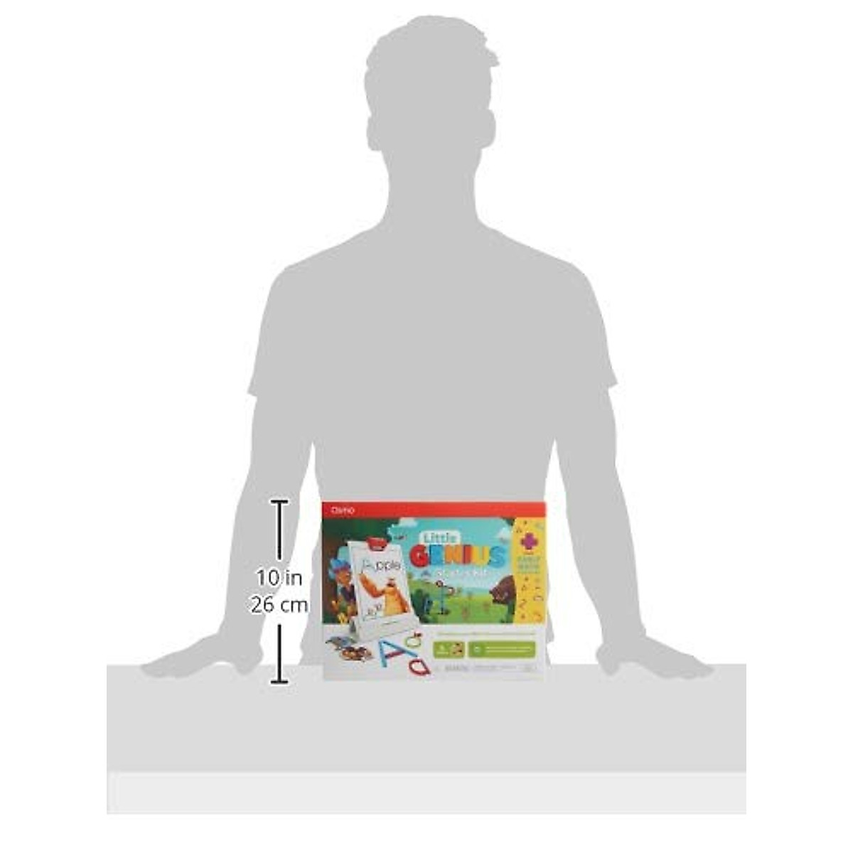 Osmo-Little Genius Starter Kit for iPad + Early Math Adventure-6 Educational Learning Games Ages 3-5-Counting, Shapes,Phonics & Creativity-STEM Toy Gifts-Kids(Osmo iPad Base Included-Amazon Exclusive)