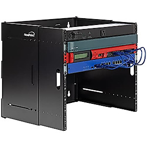 Navepoint 4U Wall Mount Bracket Extendable Network Equipment Rack Threaded Standard 19 Inch