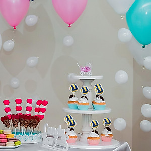 Gyufise 36Pcs Volleyball Cupcake Toppers Volleyball Game Player Sports Ball Cupcake Picks for Volleyball Theme Baby Shower Kids Birthday Party Cake Decorations Supplies