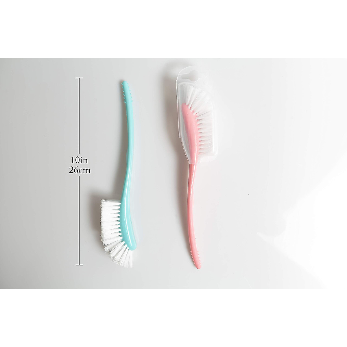 Little Angel Baby Bottle Brush with Nipple Cleaner,Soft Bristles,Convenient,Flexible for Any Bottles (Pink)