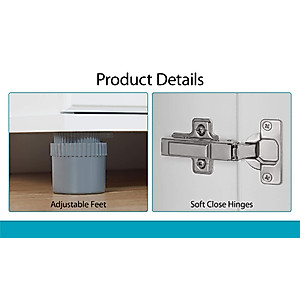 Systembuild Evolution Kendall 16" Utility Storage Cabinet, Black