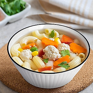 JDZTC Pho Bowl Large Deep Soup Cereal Serving Salad Bowls For Eating Snack Popcorn Ceramic Japanese Noodle Bowl