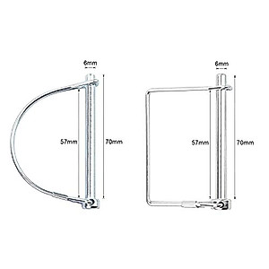 Favordrory 20 Pieces Shaft Locking Pin Safety Coupler Pin 1/4 Inch Diameter in 2 Shapes of Square and Arch for Farm Trailers Wagons Lawn Garden, Silver