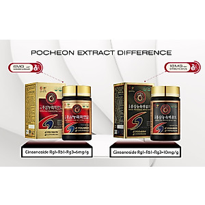 Pocheon 240g(8.5oz), 100% Pure Korean 6Years Root Panax Red Ginseng Extract Gold, TOP Ginsenoside, Saponin, Ginseng Herbal Supplement, Natural Immune Support