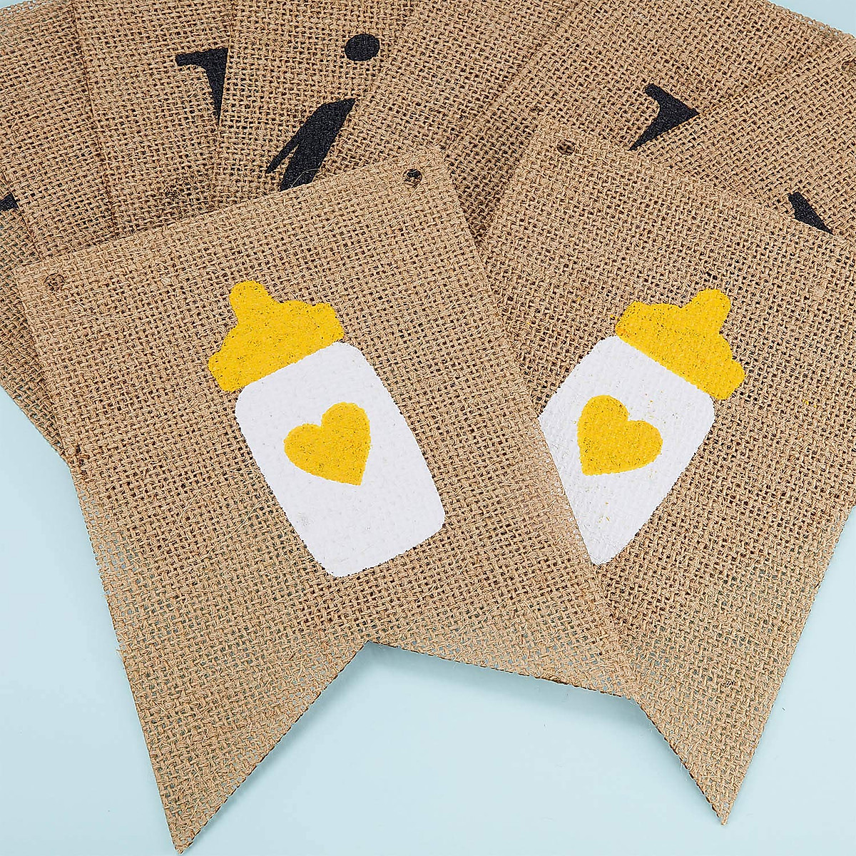 Baby Is Brewing Banner Linen Baby Shower Banner Gender Reveal Baby Bottle Banner for Pregnancy Celebration Diaper Party Decoration Supplies