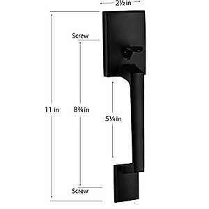 Berlin Modisch Single Cylinder HandleSet with Lever Door Handle (for Entrance and Front Door) Reversible for Right and Left Handed and a Single Cylinder deadbolt Handle Set Iron Black Finish