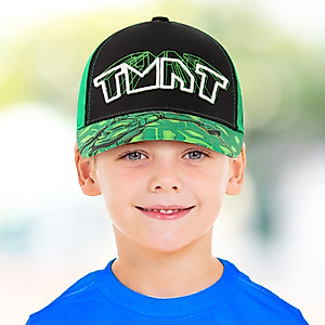 Nickelodeon Boys Baseball Cap, Little TMNT Adjustable Hat Kids for Ages 4-7, Green