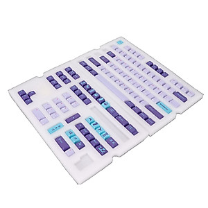 PBT Keycaps, 128 Keys English Keycap Cherry Height DIY Keycaps Fadeless Custom Keycaps for Mechanical Gaming Keyboard(Vaporwave)