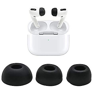 Zotech Replacement 3 Pairs Silicone Ear Tips for Airpods Pro (S/M/L) (Black)