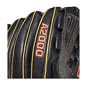 Wilson A2000 Spin Control Fastpitch V125 (Outfield) - Left Hand Throw,12.5",Black, Large, WBW100223125