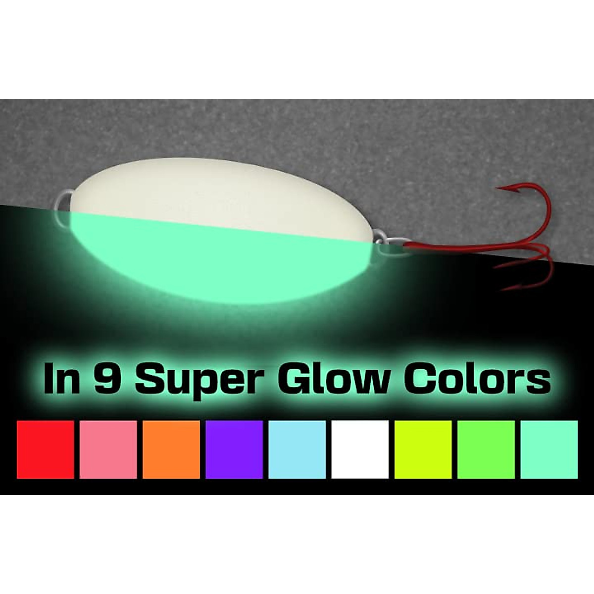 Big Nasty Tackle Super Glow Trout-N-Pout Spoon (1 Pack) (1 1/8 oz, Original Green)