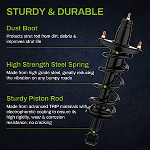 AUTOSAVER88 Complete Struts Compatible with 2001-2002 Honda Civic Front & Rear Shock absorber 4 pcs