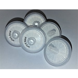 In-Line Hydrophobic PTFE, 25 mm, 5.0µm, Non Sterile, Syringe Style Filter (Pack of 5)