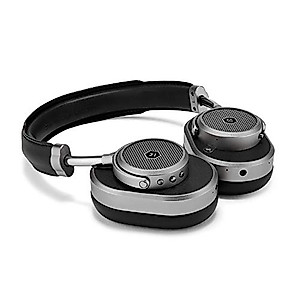 Master & Dynamic MW65 Active Noise-Cancelling (Anc) Wireless Headphones – Bluetooth Over-Ear Headphones with Mic – Gunmetal/ Black Leather