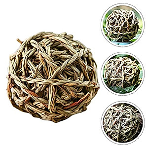 balacoo 1pc Pigs Weave Woven Throw Rabbits Round Chew Rattan for Seagrass Pet Molar Bite Hamster Ball Straw Animal Play Activity Small Parrot Grass Parrots Guinea Bunny Natural Pets