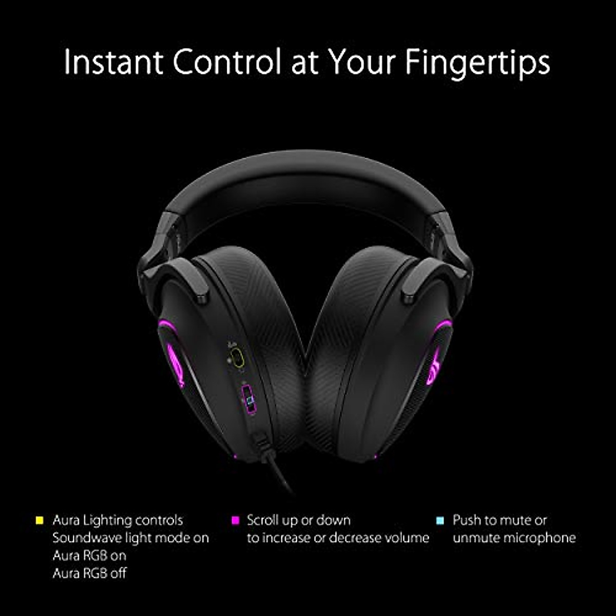ASUS ROG Delta S Gaming Headset with USB-C | Ai Powered Noise-Canceling Microphone | Over-Ear Headphones for PC, Mac, Nintendo Switch, and Sony Playstation | Ergonomic Design , Black