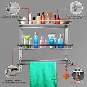 Well Set Stainless Steel Storage Shelves Household Toilets Vanity Tables Towel Holder Double Layer Wall Mount Racks For Bathroom