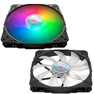 Cooler Master SickleFlow 200 ARGB Gen 2 Square Frame Fan, Customizable LEDS, Air Balance Curve Blade, Sealed Bearing, PWM Control for Computer Case