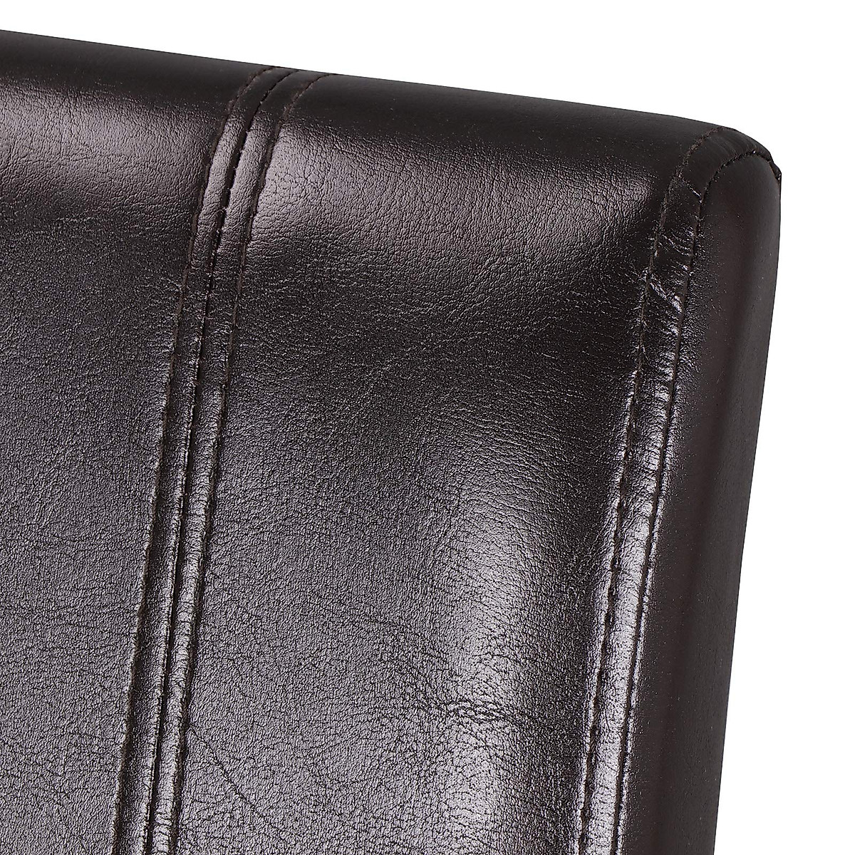 SUPER DEAL Faux Leather Dining Chair Set of 4 with Wood Legs Waterproof & Oilproof Stretch Kitchen Dining Room Restaurant Chairs, Espresso